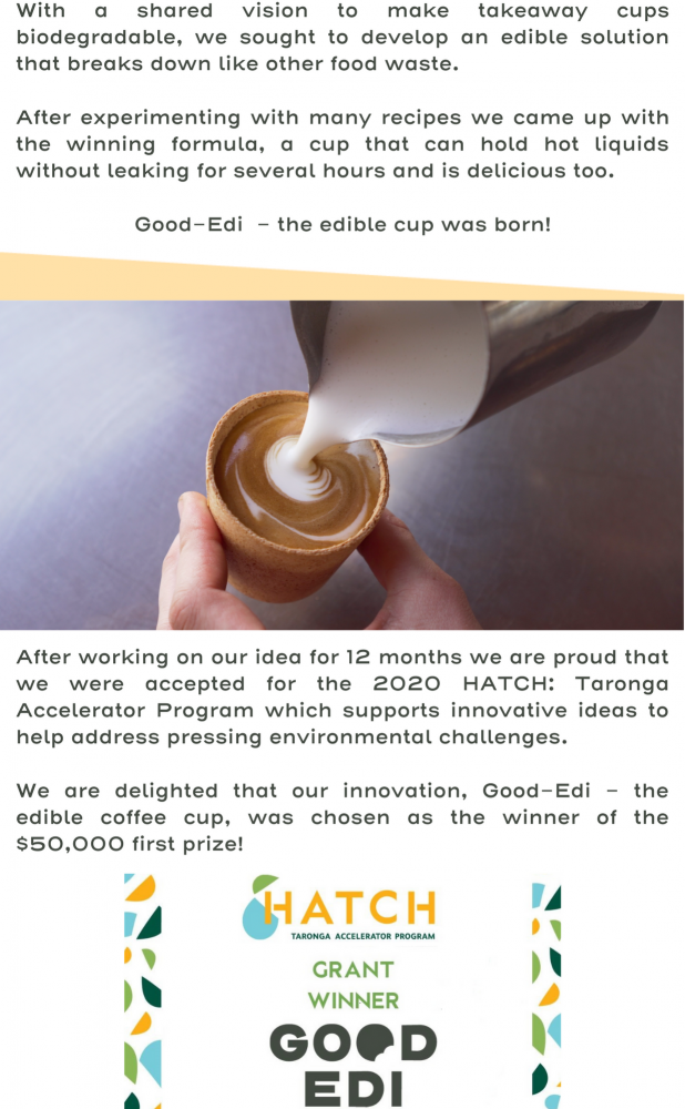 Good-Edi Edible Takeaway Cups